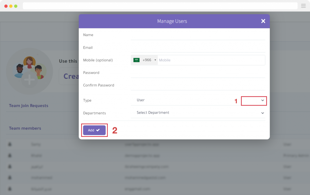 How to add a new member to the team - بروجكتو | Projecto